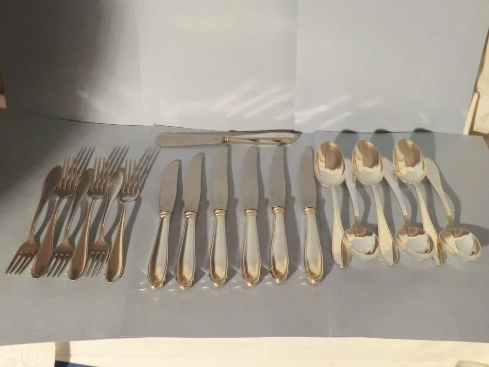 Jezler La Reine Dessert Besteck, 800 Silber, 19 Teile | Kaufen auf Ricardo