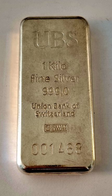 Lingot 1 kg Fine Silver UBS vintage (Gebraucht) in Clarens für CHF 755 ...