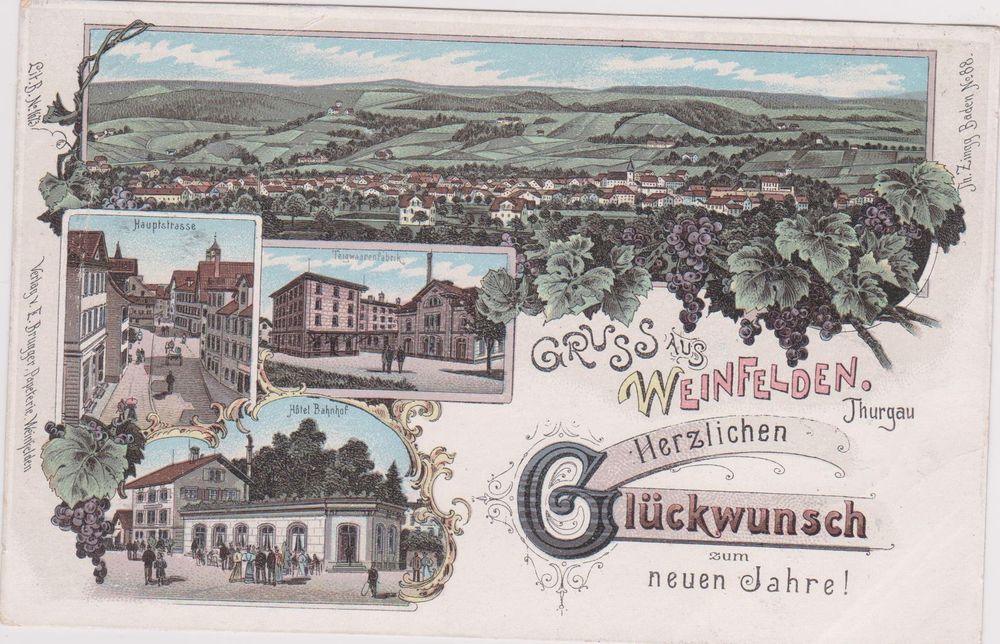 Weinfelden, Litho, 1898 (Gebraucht) in Spiez für CHF 35 – mit Lieferung auf Ricardo kaufen