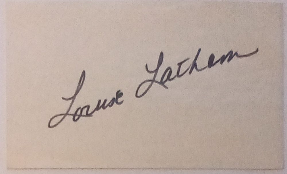 Louise Latham 1922-2018 Autogramm signiert Karte 7x10cm | Kaufen auf ...