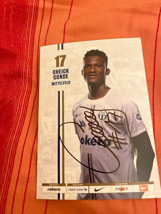 Autogrammkarte Cheick Conde handsigniert | Kaufen auf Ricardo