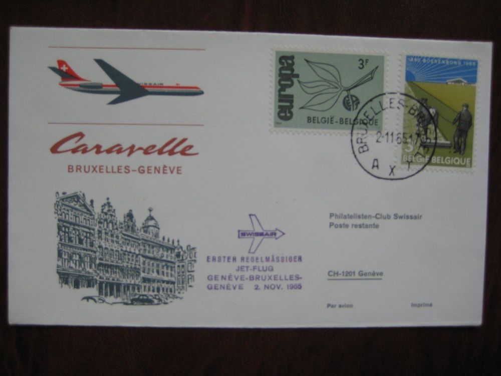Erstflugbrief 1965, Genève-BRUXELLES.alt (Neu (gemäss Beschreibung)) in Wangs für CHF 3 – mit ...