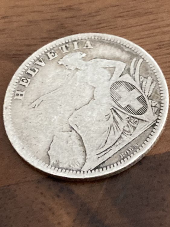 1 Fr 1861 Sitzende Helvetia Silbermünze (Gebraucht) in Rothrist für CHF 39 – nur Abholung auf ...