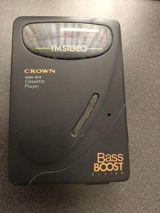 Vintage Walkman Stereo-Radio-Kassettengerät CROWN WM-A 808 (Defekt) in ...