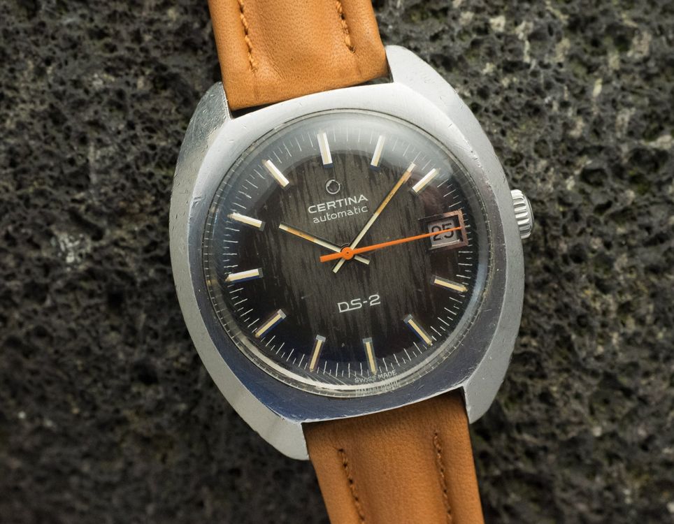 1970s Certina DS-2 Automatic Braun vintage 38mm Edelstahl | Kaufen auf Ricardo