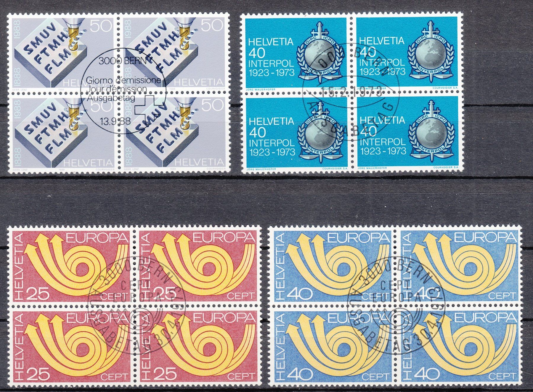 34 vierer Blöcke gest. Sammlung, viele Sujets, ab 1.- (Gebraucht) in ...