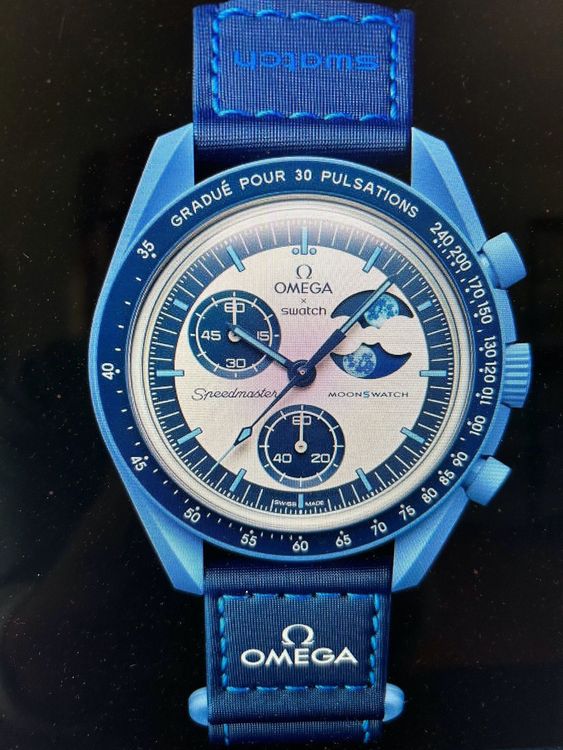 Swatch X Omega Moonswatch Mission to Super Blue Moonphase (Neu und originalverpackt) in ...