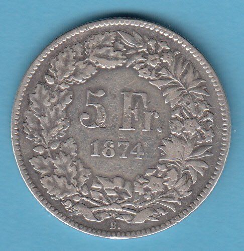 5 Franken 1874 B. Sitzende Helvetia | Kaufen auf Ricardo