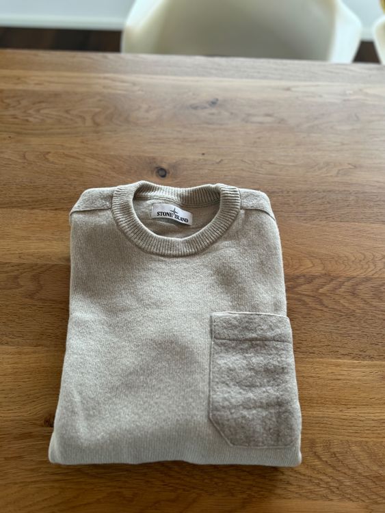 Original STONE ISLAND Wollpullover | Gr. L | beige | Kaufen auf Ricardo