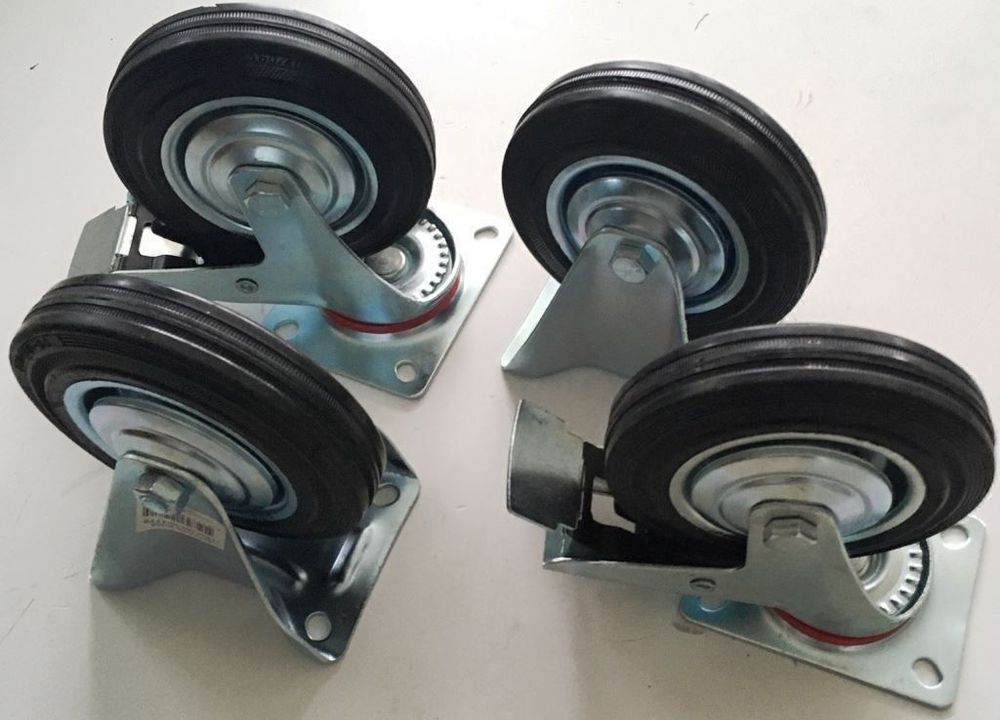 4er Set Rollen Rad Ø 125/B 25mm à 80kg (Neu und originalverpackt) in St ...