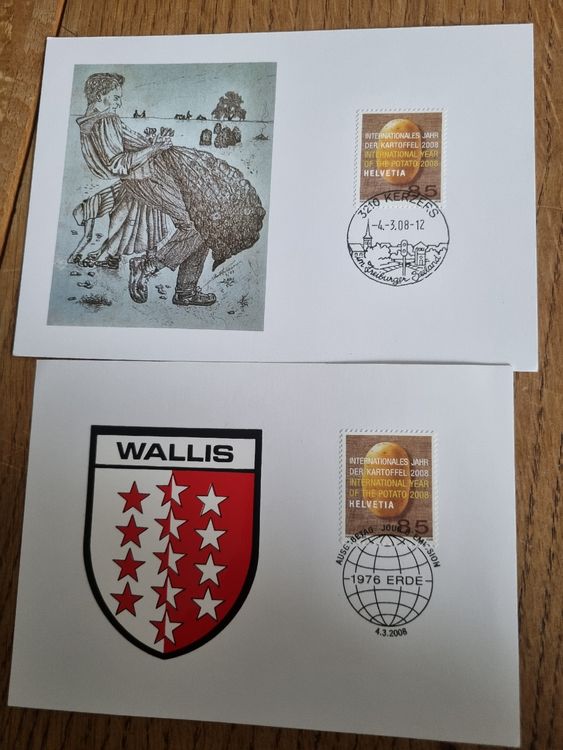 2008 FDC 2 Karten Kartoffel (Gebraucht) in Arni AG für CHF 5 – mit Lieferung auf Ricardo kaufen