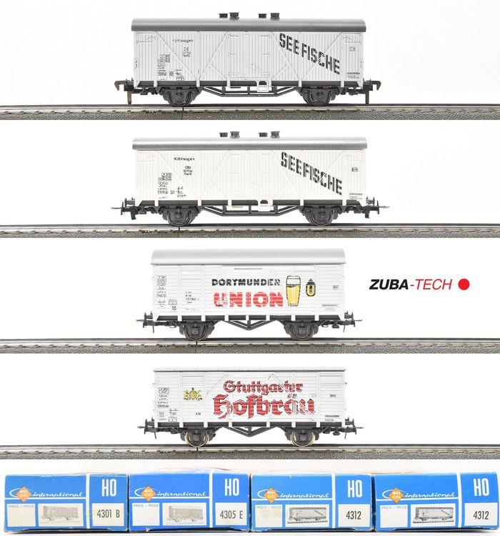 Roco 4x Gedeckter Güterwagen der DB H0 GS mit OVP | Kaufen auf Ricardo