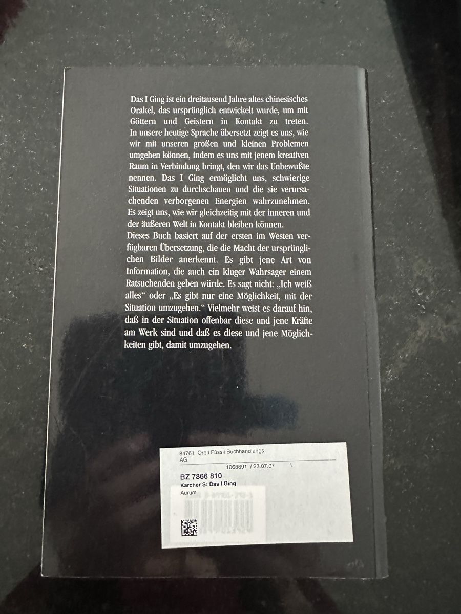 Stephen Karcher - Das I Ging - Orakel - Top Zustand! (Gebraucht) in ...