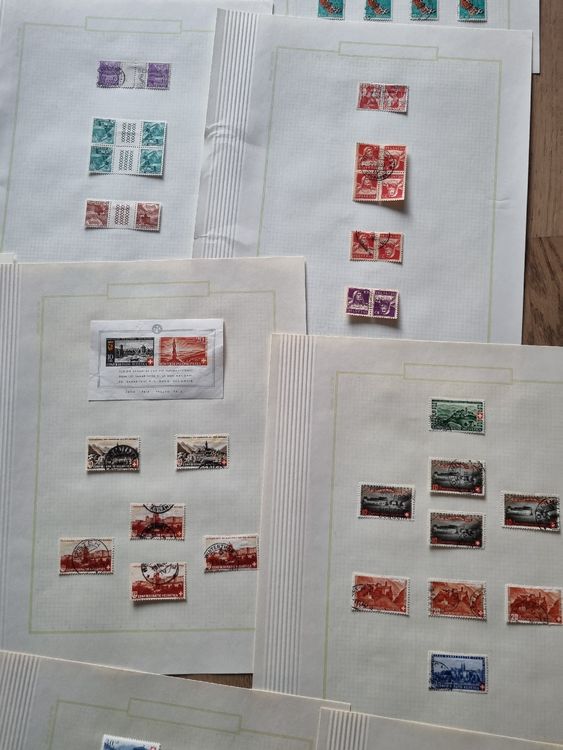 55 Blätter Sammlung Schweiz mit Blocks mit Falz (Gebraucht) in Arni AG für CHF 55 – mit ...