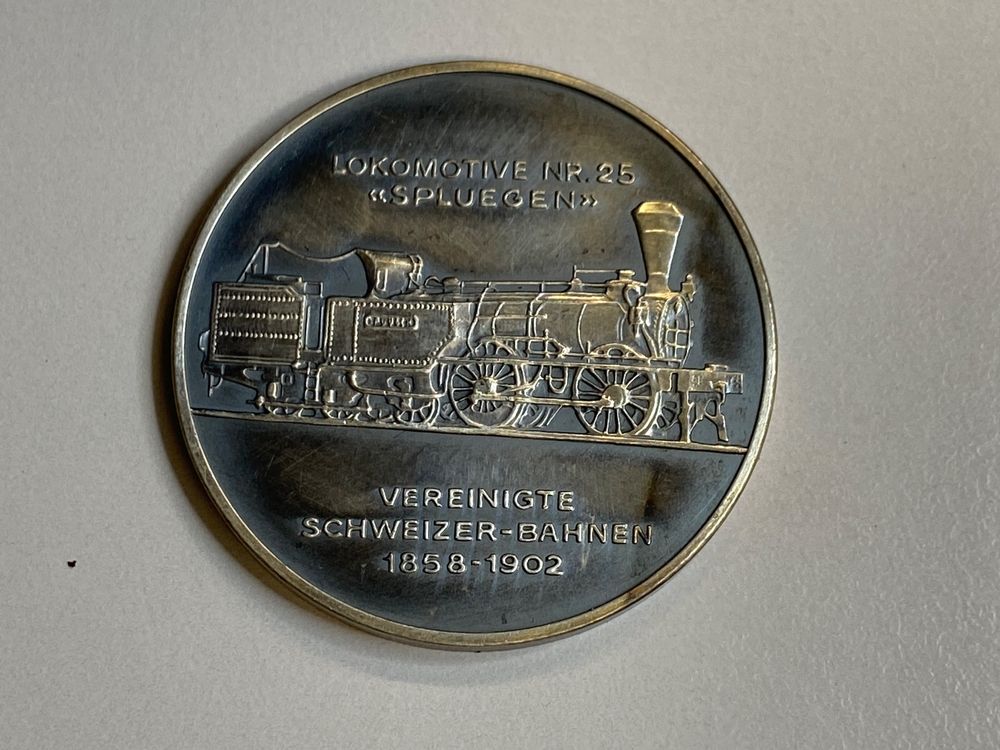Medaille Silber 999 20g 125J.Schweizer Eisenbahnen | Kaufen auf Ricardo