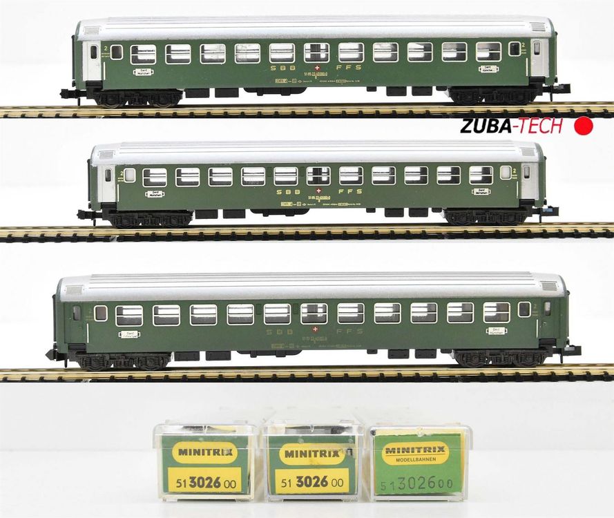 Minitrix 3x Personenwagen UIC-X SBB N OV (Gebraucht) in St. Gallen für CHF 14.5 – mit Lieferung ...