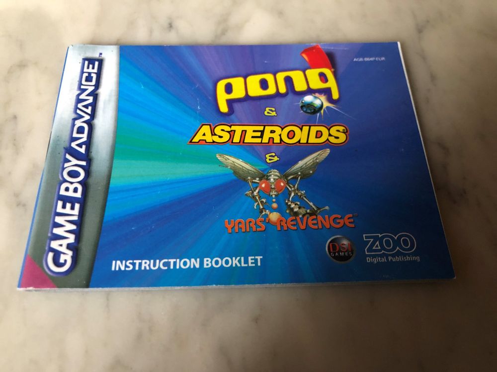 ANLEITUNG FÜR PONG, ASTEROIDS UND YARS REVENGE GBA (Gebraucht) in ...