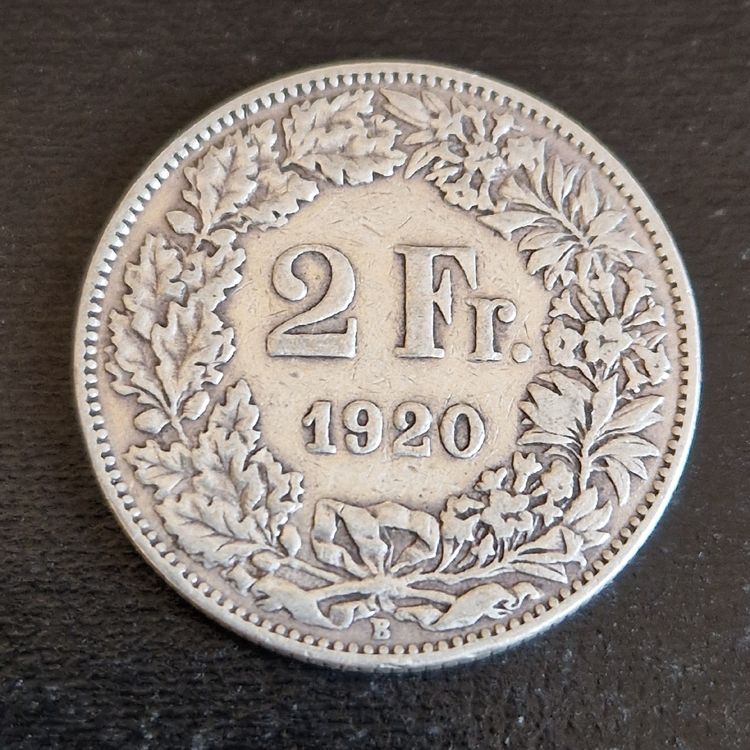Silbermünze 2 Fr. 1920 Helvetia | Kaufen auf Ricardo