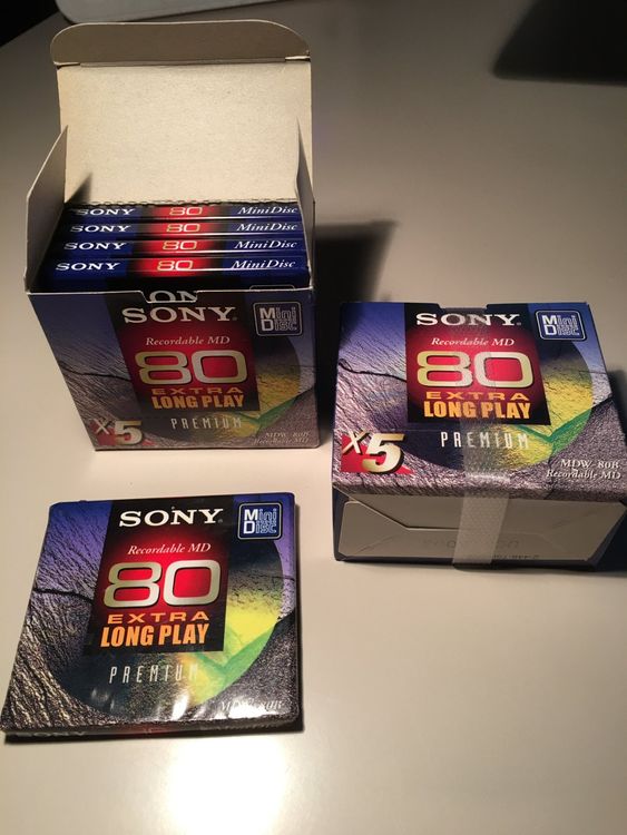 MD Minidisc 80 Sony Extra Long Play Premium MDW-80B | Kaufen auf Ricardo