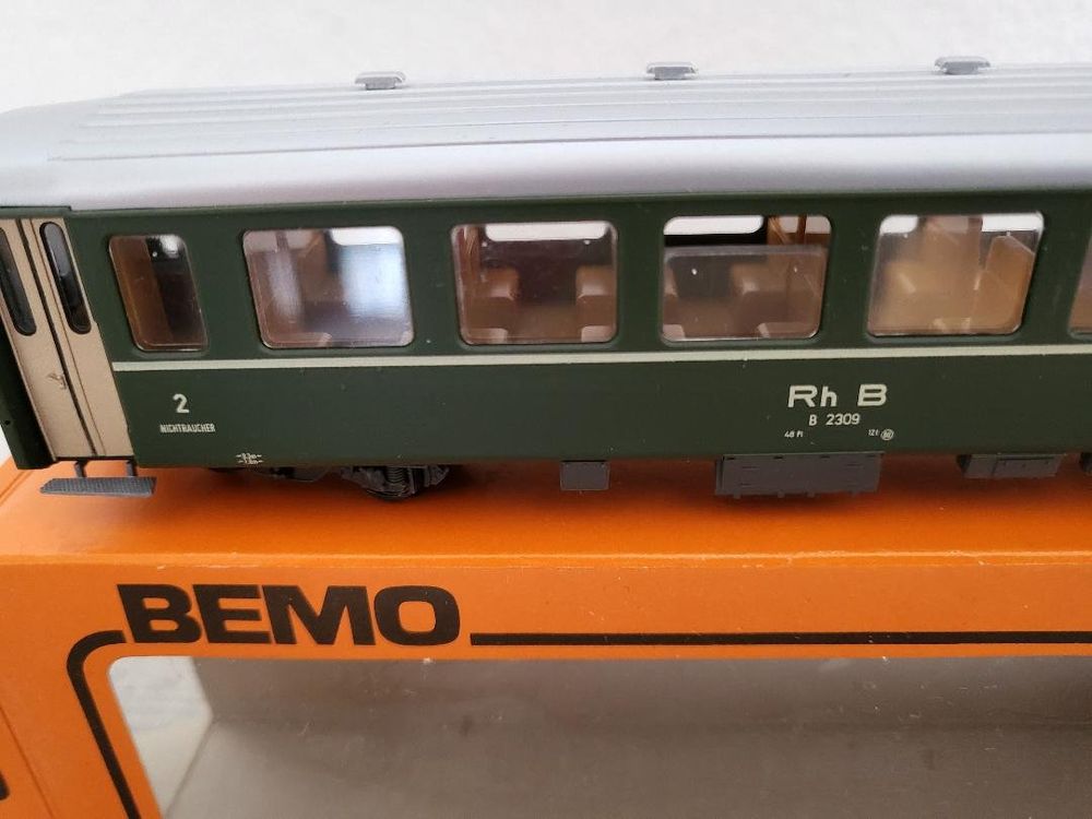 Bemo H0m RhB 3254 Personenwagen grün, neu, in OVP (Neu (gemäss Beschreibung)) in Dielsdorf für ...