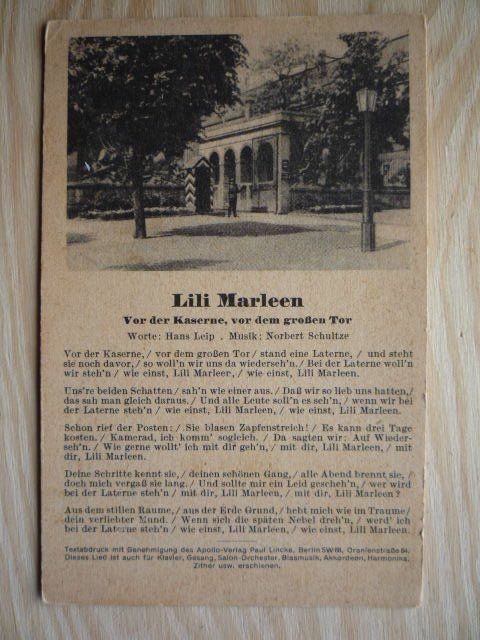 Lili Marleen/Vor der Kaserne, vor dem grossen Tor (Gebraucht) in Rieden SG für CHF 5 – mit ...