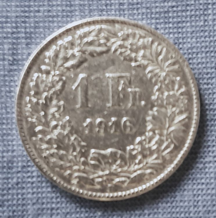1 Franken 1916 uralte sehr rare Silbermünze ab nur 1 Franken | Kaufen auf Ricardo