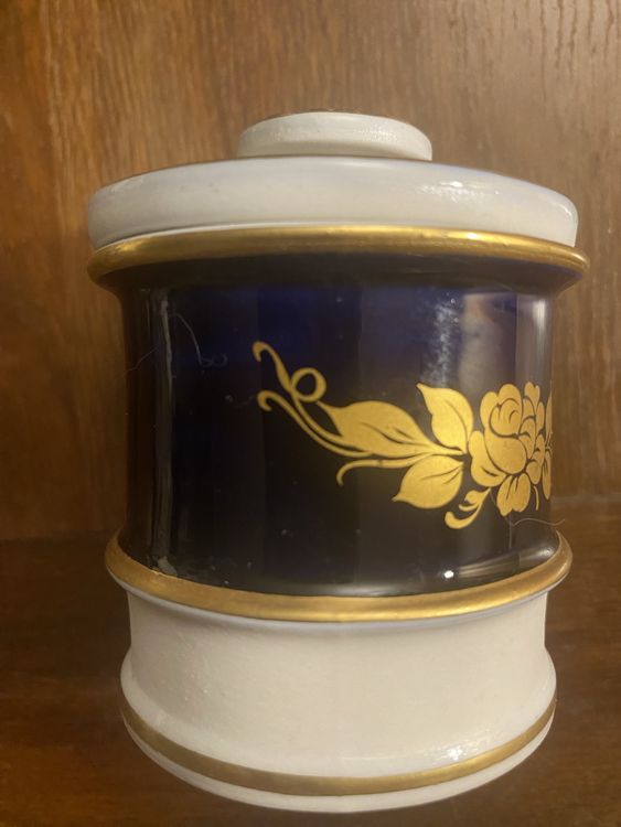Porzellan Dose blau Kobalt Gold Verziert Vintage Dose (Gebraucht) in ...