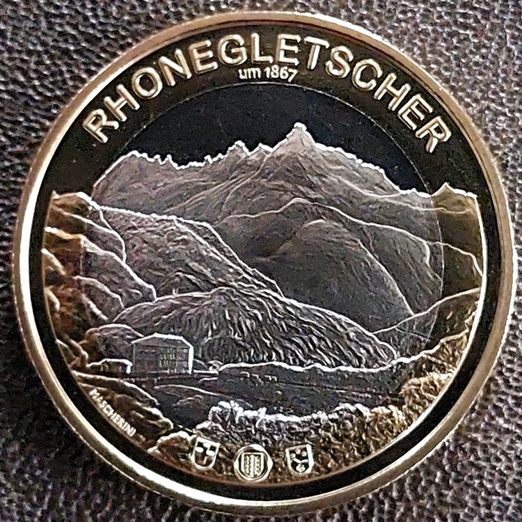10 Fr. Gedenkmünze 2024 stgl Rhonegletscher / aus Münzsatz | Kaufen auf Ricardo