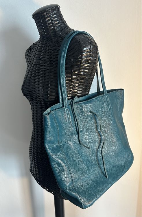 Damen Handtasche - Sarah & Sally - Echtleder - Türkis (Neu (gemäss ...