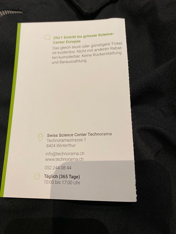 2:1 Gutschein Eintritt Technorama Winterthur (Neu (gemäss Beschreibung)) in Liestal für CHF 8 ...