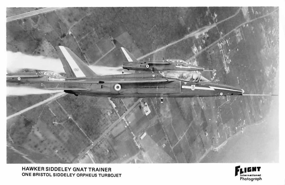 Schöne Ansichtkarte Aviatik HAWKER SIDDELEY GNAT TRAINER (Gebraucht) in ...