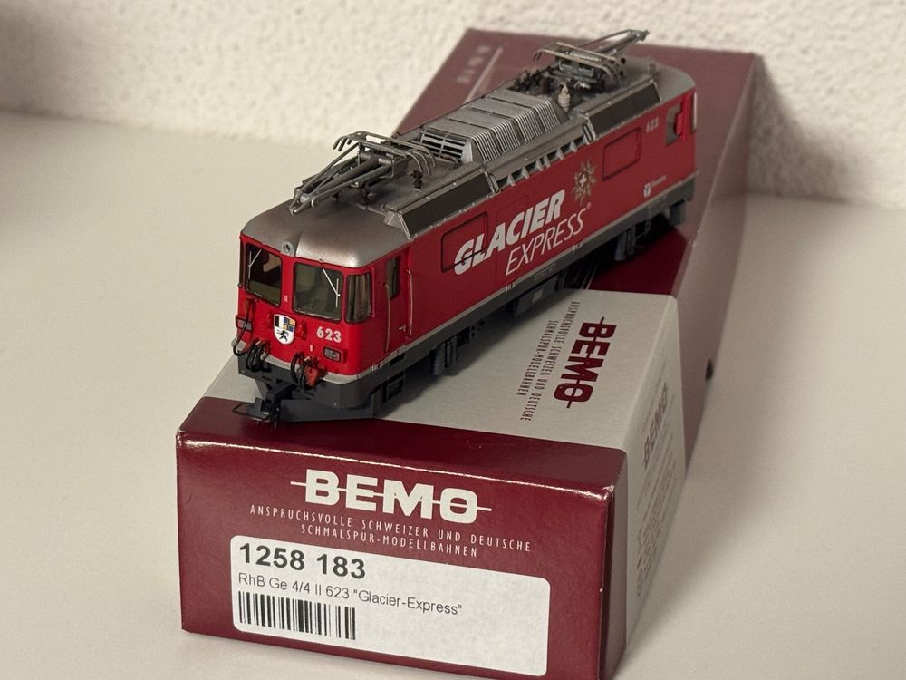 Bemo H0m Ge 4/4 II 623 GLACIER EXPRESS SOUND Pirovino Finish (Neu ...