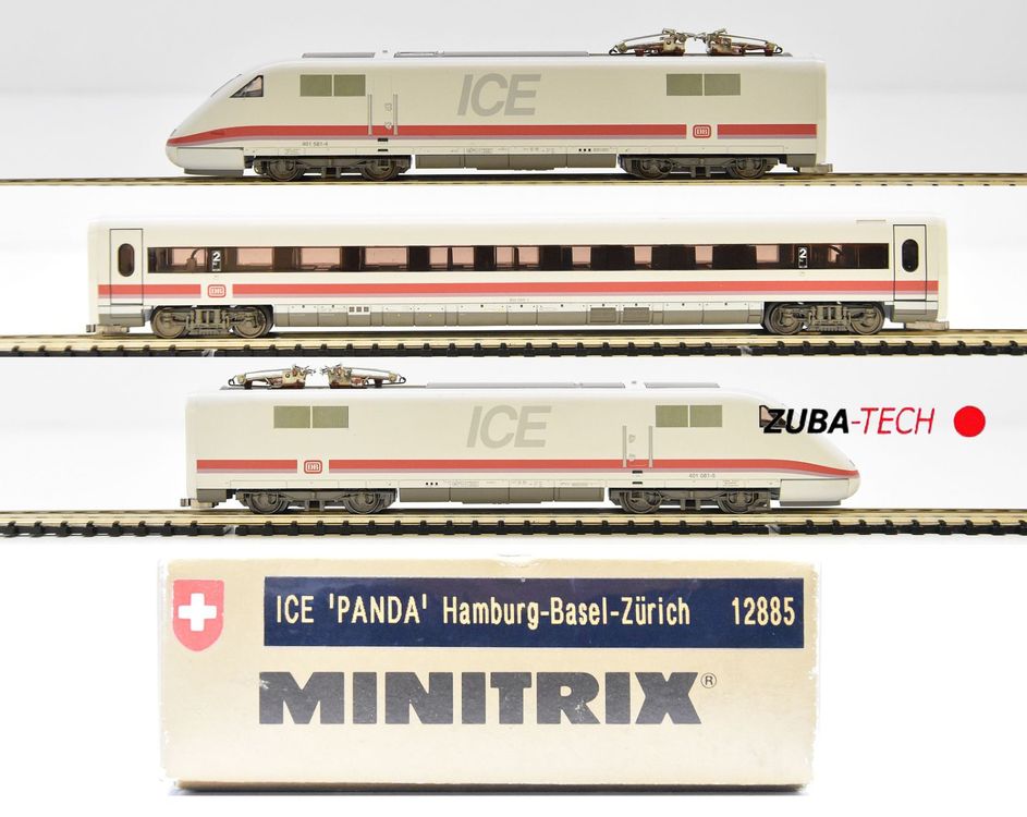 Minitrix 12885 ICE Panda-3tlg DB Spur N GS Analog mit OVP (Neu (gemäss ...