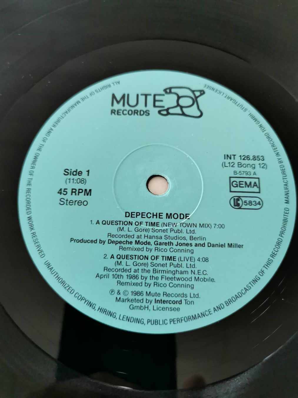 Depeche Mode – A Question Of Time (New Town Mix) Maxi Single (Gebraucht ...