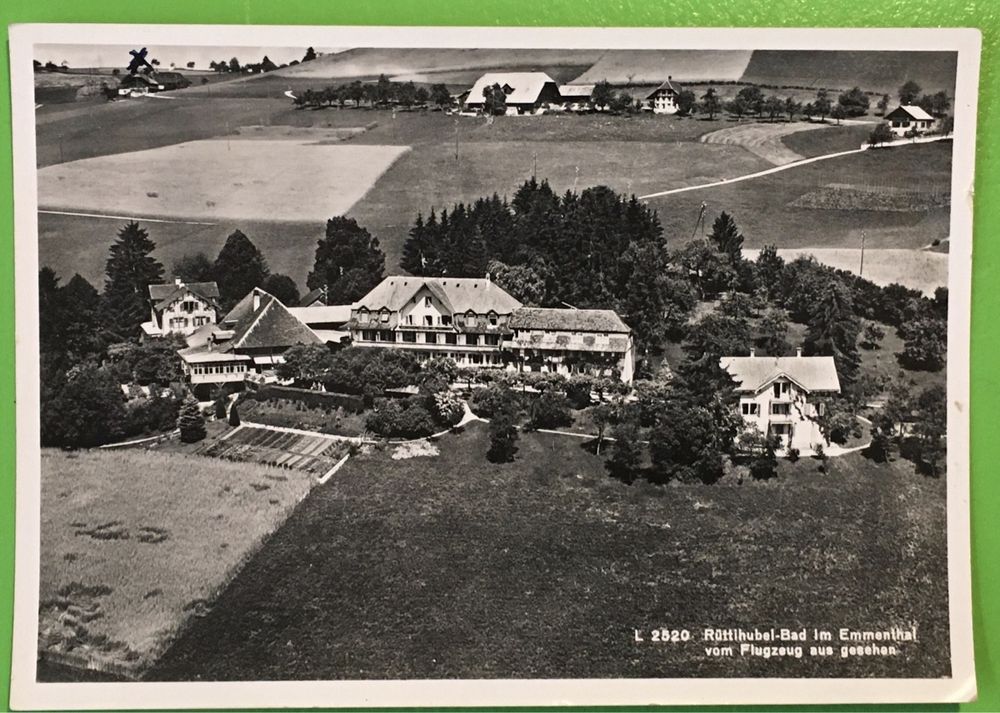 Alte AK Rüttihubel-Bad im Emmenthal, gelaufen 1954 (Gebraucht) in Lengnau für CHF 1 – mit ...