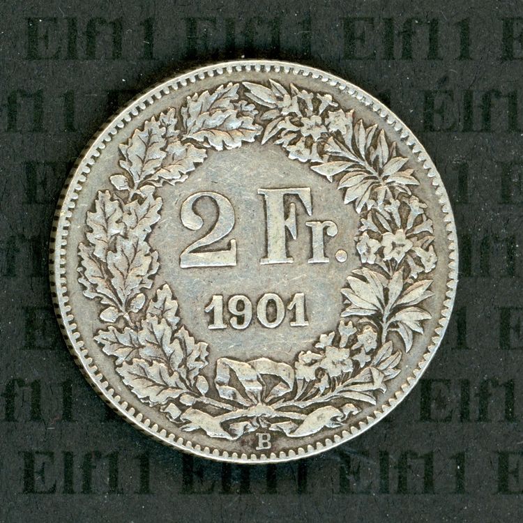 CHF___2.00 1901 ss 2 Franken (Gebraucht) in Widnau für CHF 83 – mit Lieferung auf Ricardo kaufen