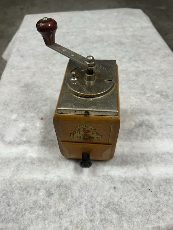 Antike Kaffeemühle, Holz, ca. 1930, G.A. Lehnartz (Gebraucht) in ...