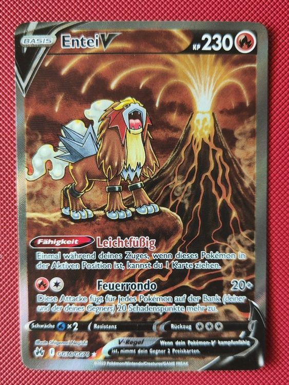 Pokémonkarte Entei V aus dem Set Zenit der Könige DE (Gebraucht) in ...