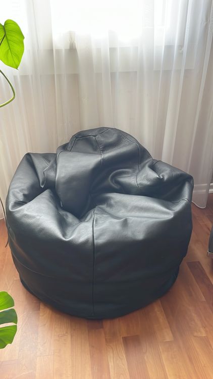 Schwarzer Leder Sitzsack (Gebraucht) in Böbikon für CHF 50 – nur ...