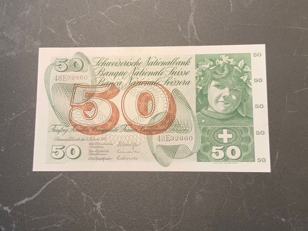 Banknote CHF 50 (1974) bankfrisch | Kaufen auf Ricardo