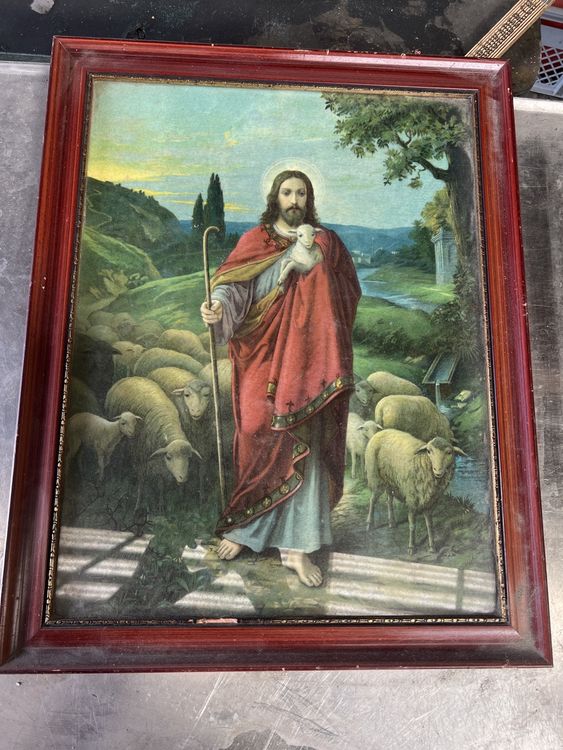Antikes Bild Jesus der Hirte, gerahmt (Gebraucht) in Egg b. Zürich für ...