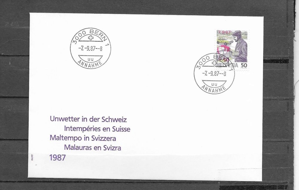 CH 1987: FDC Unwetter in der Schweiz | Kaufen auf Ricardo