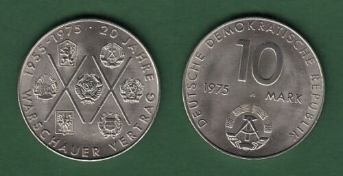 DDR-1975 10 Mark Gedenkmünze 20 Jahre Warschauer Vertrag (Gebraucht) in Steffisburg für CHF 4 ...