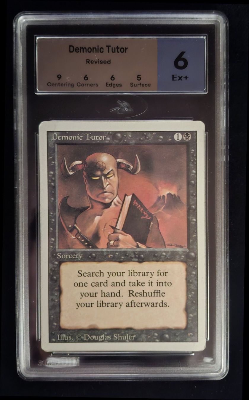 Magic The Gathering - Demonic Tutor - 1994 - Revised - 6 Ex+ (Gebraucht ...