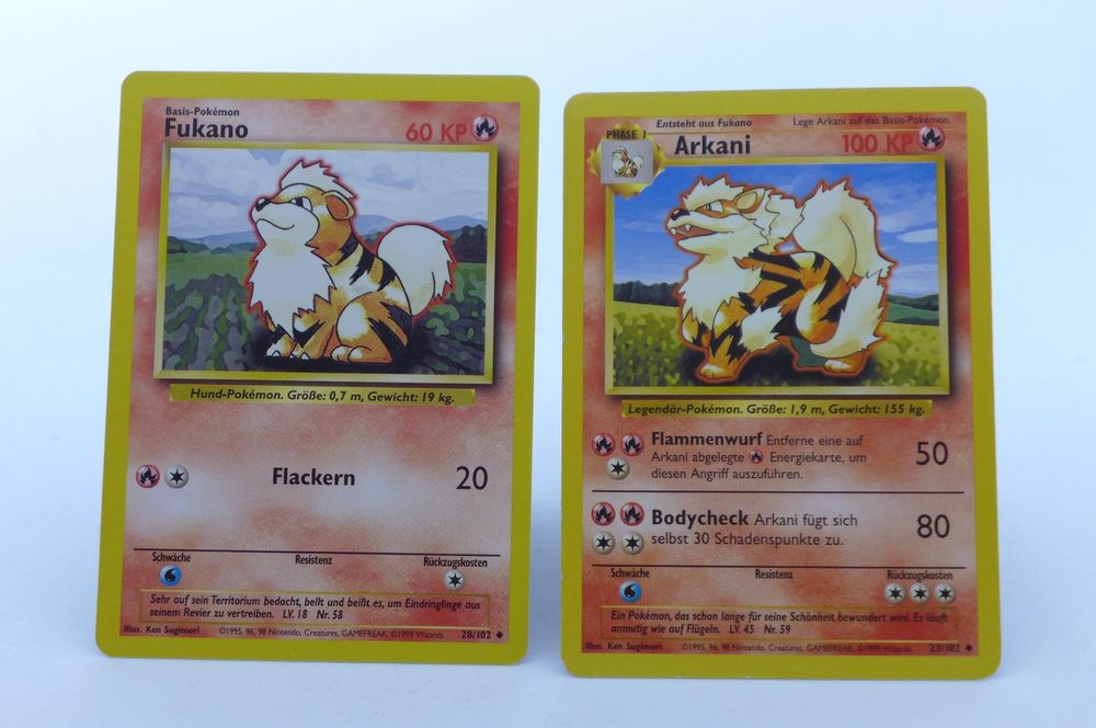 Arkani 23/102, Fukano 28/102 Base Set Pokemon Karte (Gebraucht) in Laupen ZH für CHF 7 – mit ...