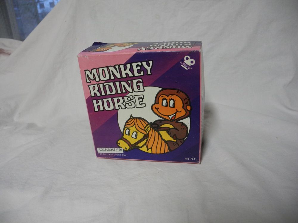 BLECH MONKEY RIDING HORSE AFFE AUF PFERD NEU ORIGINALVERP. (Gebraucht ...