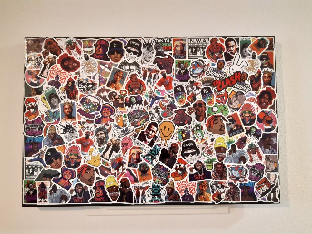 Tableau Pop Art 100% HIP-HOP- Création unique 60x40 cm (Neu (gemäss ...