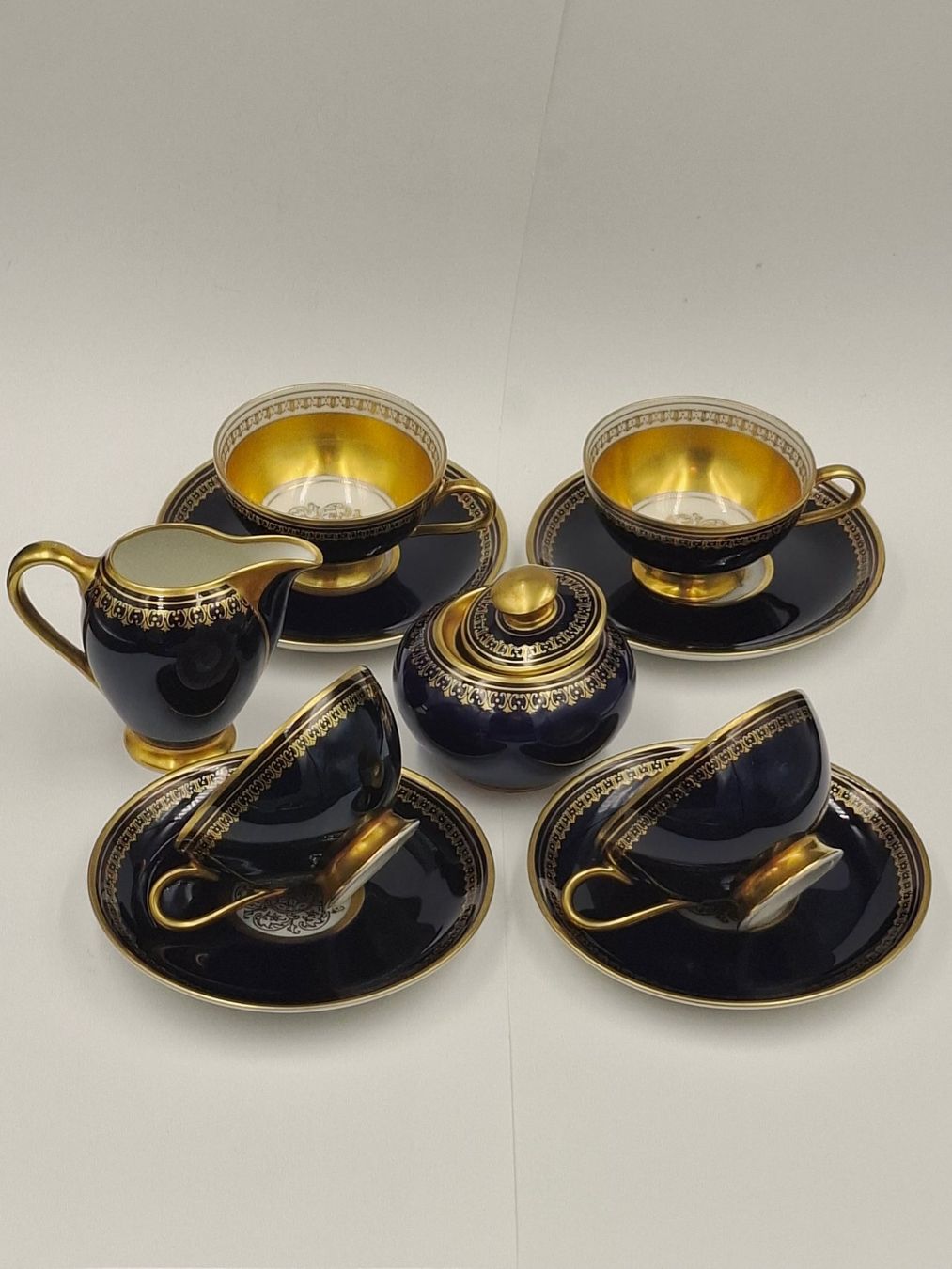 Vintage Thomas Bavaria Rosenthal Kobaltblau Gold Kaffeeservi (Gebraucht ...