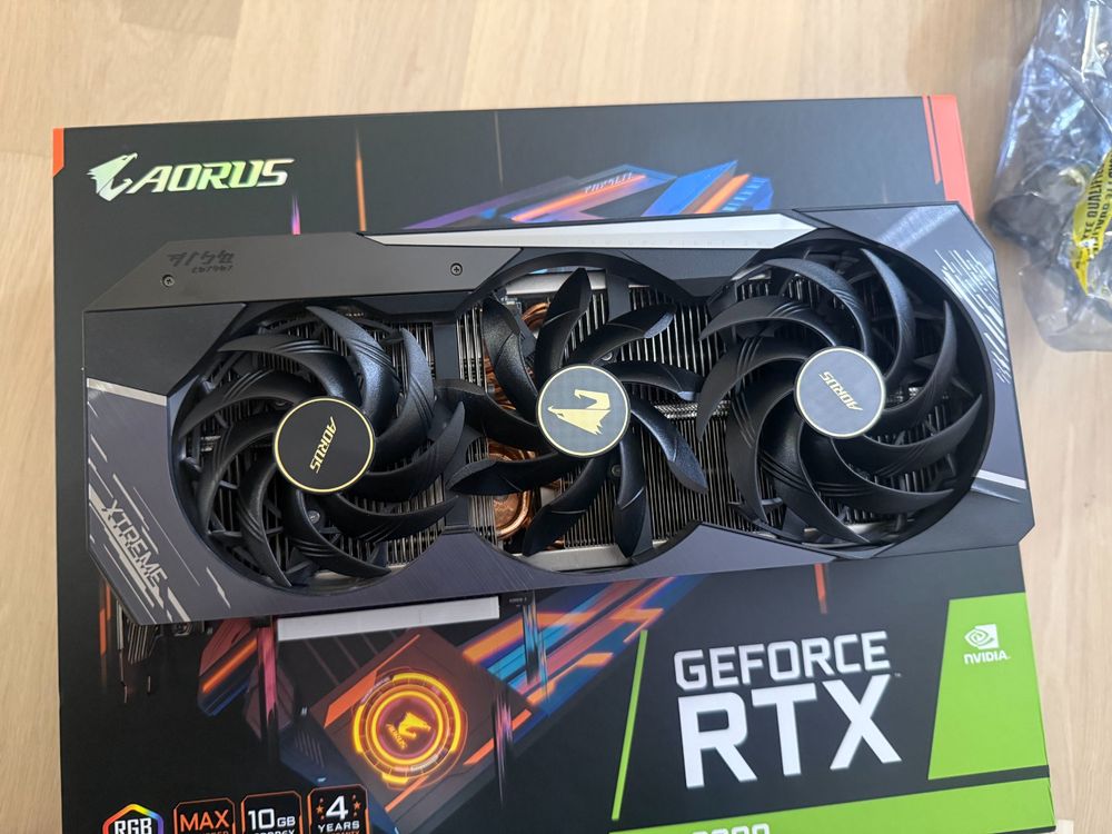 AORUS GeForce Nvidia RTX 3080 XTREME 10G, Top-Zustand mit OV (Gebraucht ...
