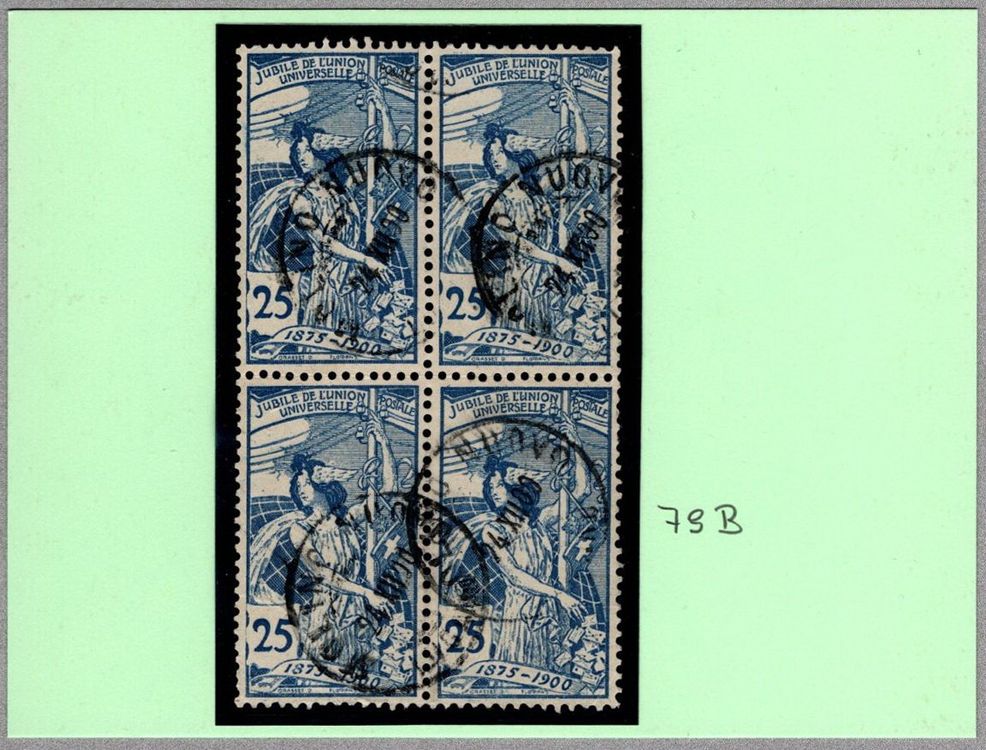 UPU 1900, 25 Jahre Weltpostverein, Sonderstempel (Gebraucht) in Vilters für CHF 60 – mit ...